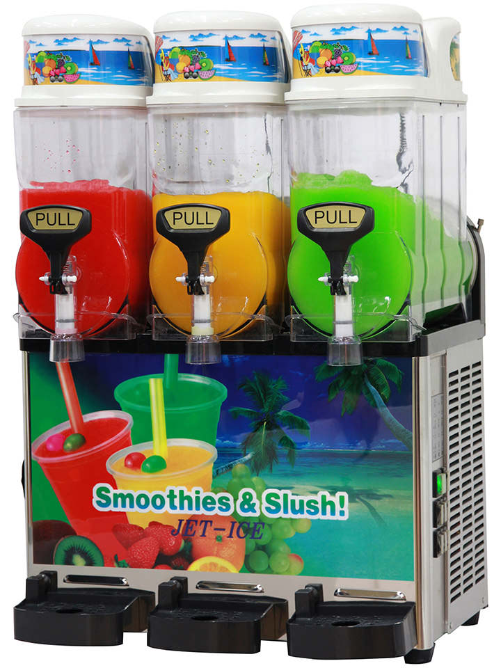 Slush-ice machine 3 tubs. Looks cool and keeps your slush cooler!